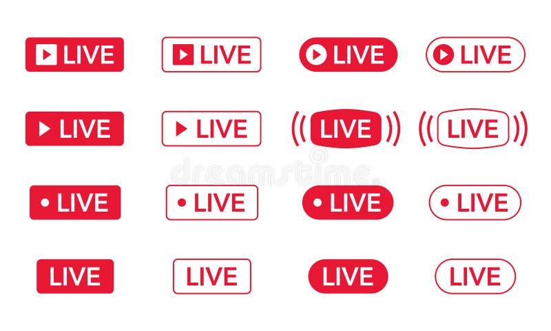 Live Streaming Sticker stock vector. Illustration of streamiong - 273907895