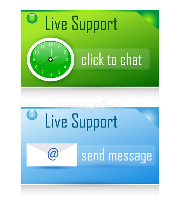 Live support signs stock vector. Illustration of communication - 28583565