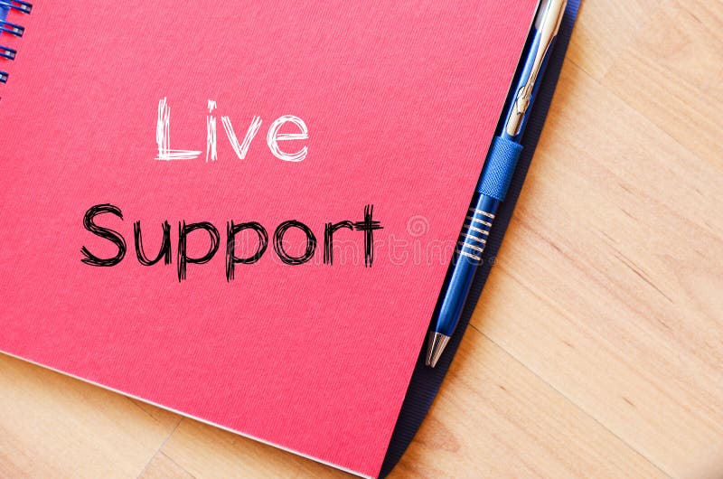 Live Support Text Concept on Notebook Stock Photo - Image of assistance ...