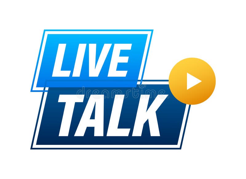 Live Talk. Element for Broadcasting. Video Stream Icon. Vector Stock ...