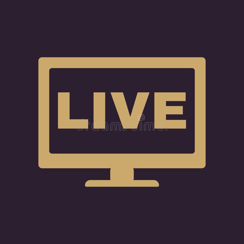 The Live Tv Icon. Broadcasting and Broadcast Symbol Stock Vector ...