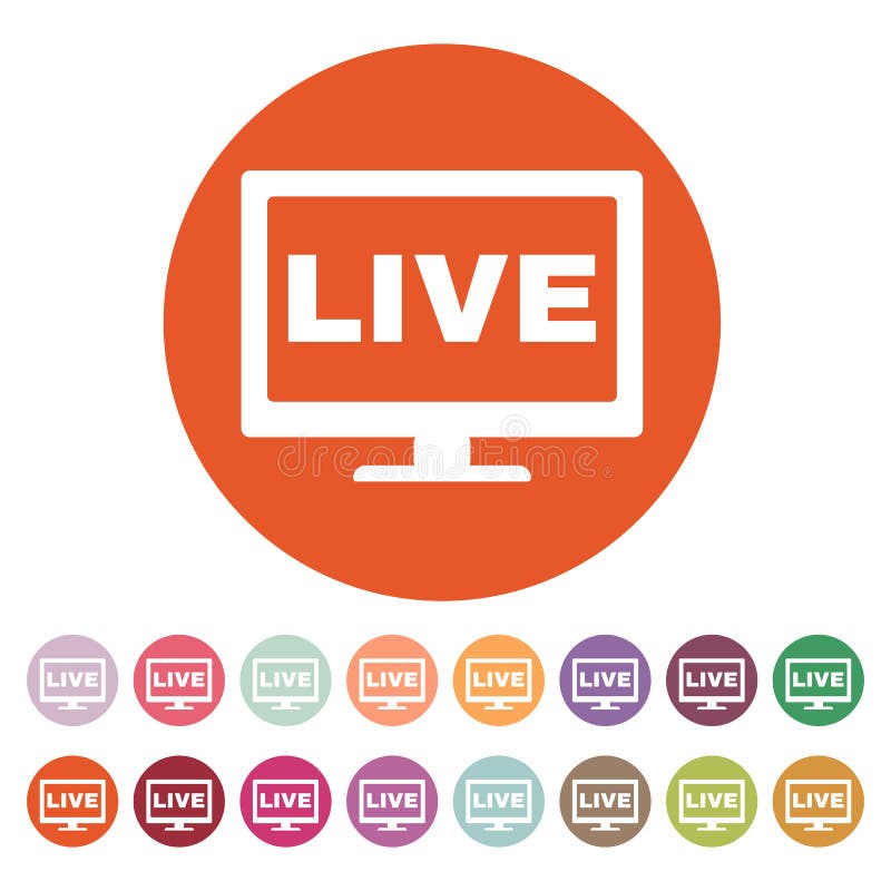 The Live Tv Icon. Broadcasting and Broadcast Symbol Stock Vector ...