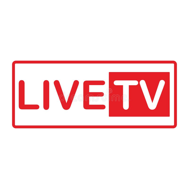 Live-tv-pictogram Voor Live-uitzending Vector Illustratie ...