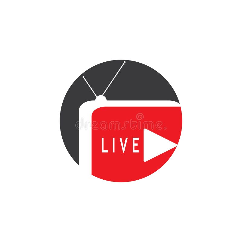 Live TV Streaming Logo Vector Template Illustration Stock Illustration ...