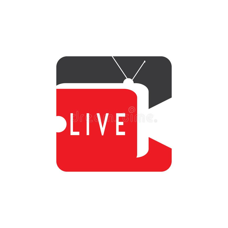 Live TV Streaming Logo Vector Template Illustration Stock Illustration ...