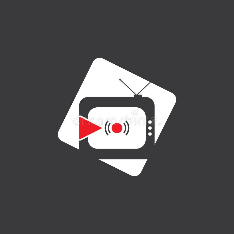 Live TV Streaming Logo Vector Template Illustration Stock Vector ...