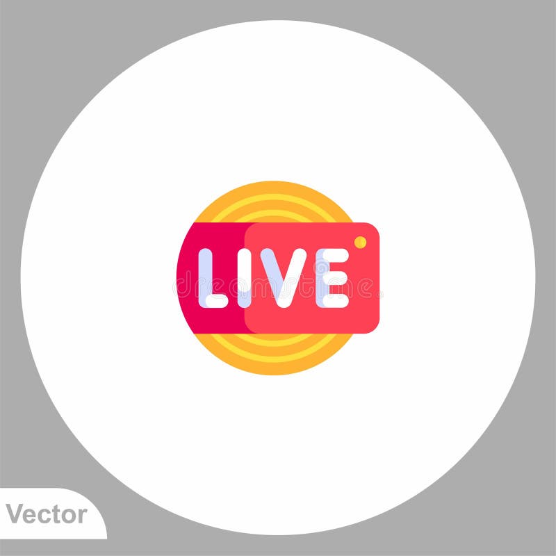 Live Vector Icon Sign Symbol Stock Vector - Illustration of modern ...