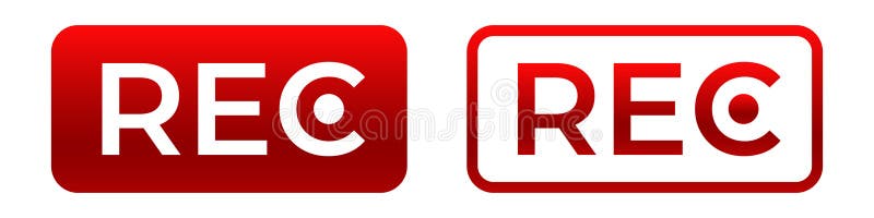 Live Video Indicator. Rec Icon for Video Record. Stock Vector ...