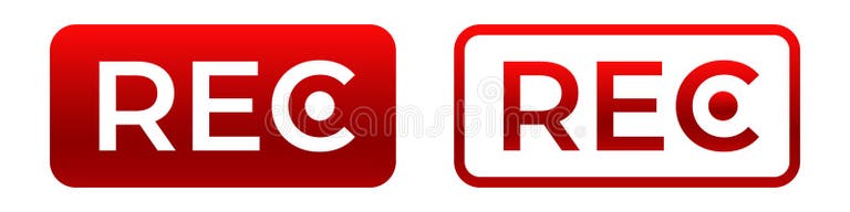 Live Video Indicator. Rec Icon for Video Record. Stock Vector ...