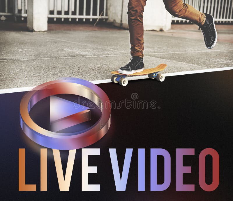 Live Video Multimedia Player Graphic Concept Stock Photo - Image of ...