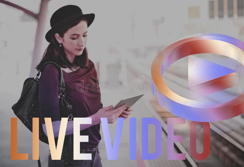 Live Video Player Device Concept Stock Image - Image of media ...