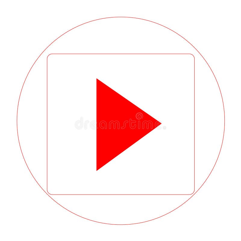 Live Video Streaming Play Button Shape Stock Vector - Illustration of ...