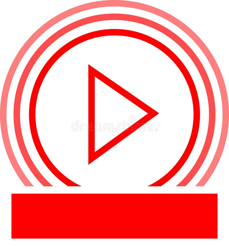 Live Video Streaming, Play Button Shape Stock Vector - Illustration of ...