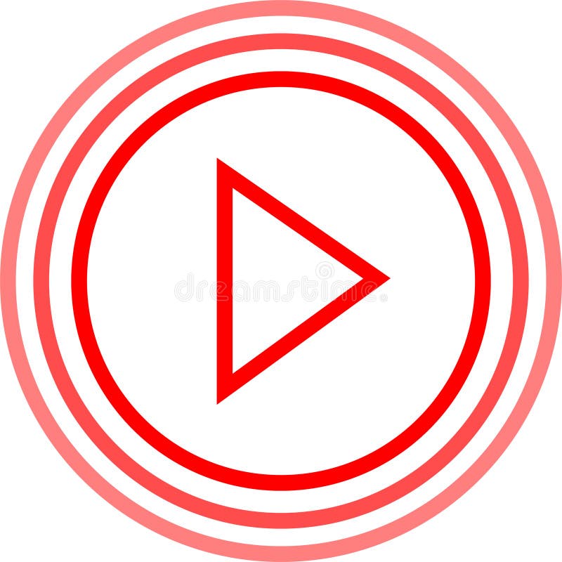 Live Video Streaming, Play Button Shape Stock Vector - Illustration of ...