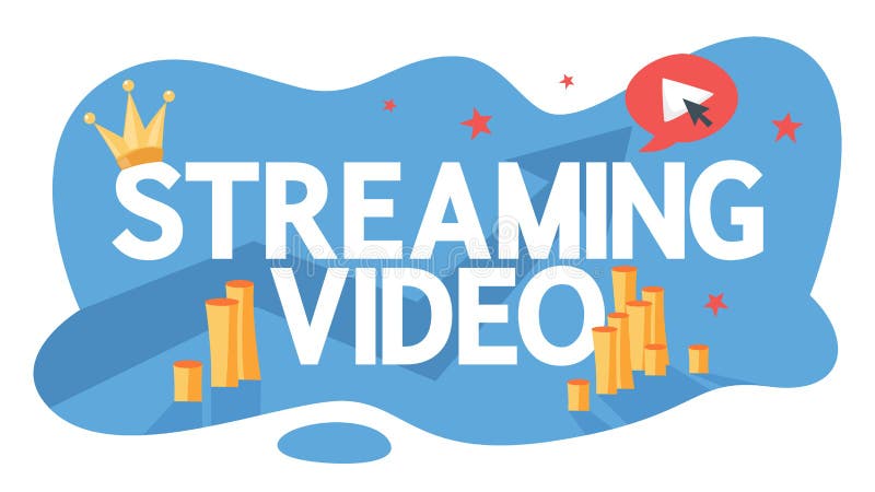 Live Video Streaming in a Social Network Stock Vector - Illustration of ...