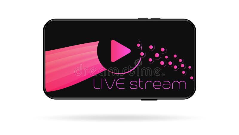 Live video streaming template, Live streaming mobile video mockup ...