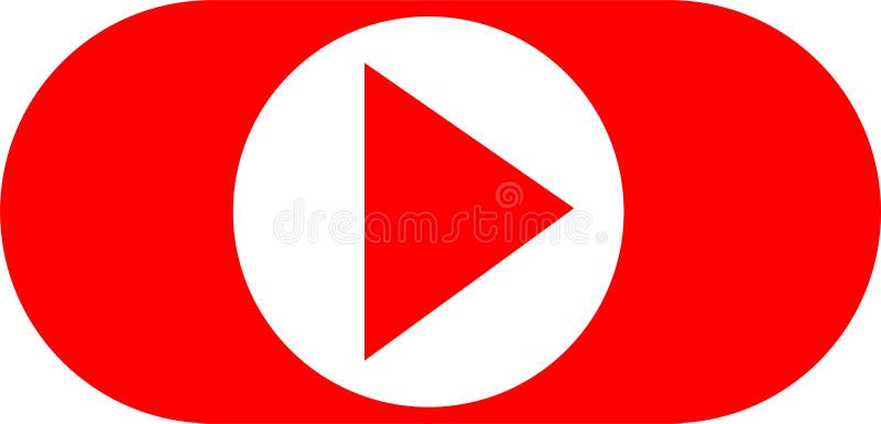 Live Video Streaming Template, Play Button Shape Stock Vector ...