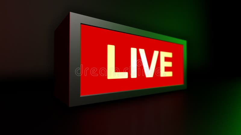 Live warning board message stock illustration. Illustration of show ...
