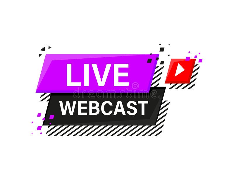 Live Webcast Button, Icon. Vector Design. Live Webcast Banner. Stock ...