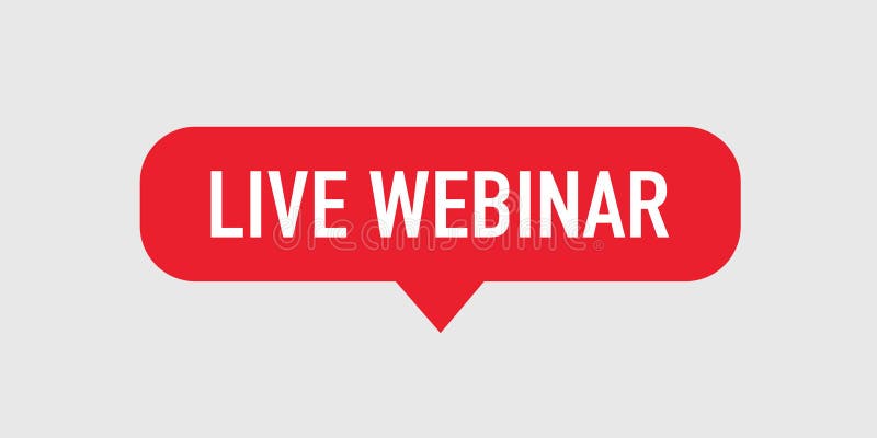 Live Webinar Button, Icon, Label. Red Button Flat Design Stock Vector ... Live Webinar Button, Icon, Label. Red Button Flat Design Stock Vector ...