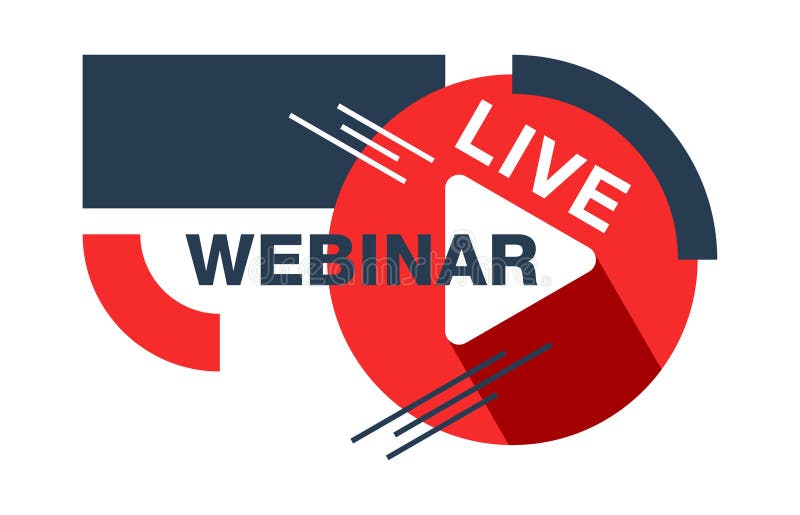 Live Webinar Flat Catchy Banner Stock Vector - Illustration of banner ...
