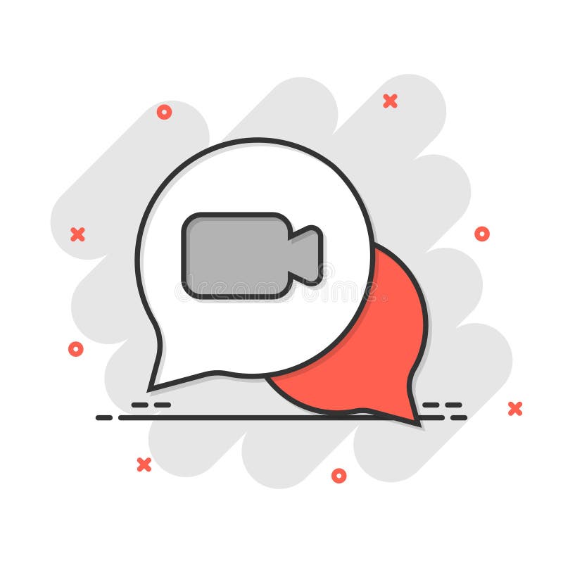 Live Webinar Icon in Comic Style. Online Training Cartoon Vector ...