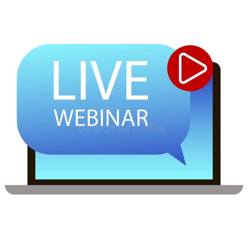 Live Webinar Icon. Learning Button Logo. E-learning Symbol. Vector ...