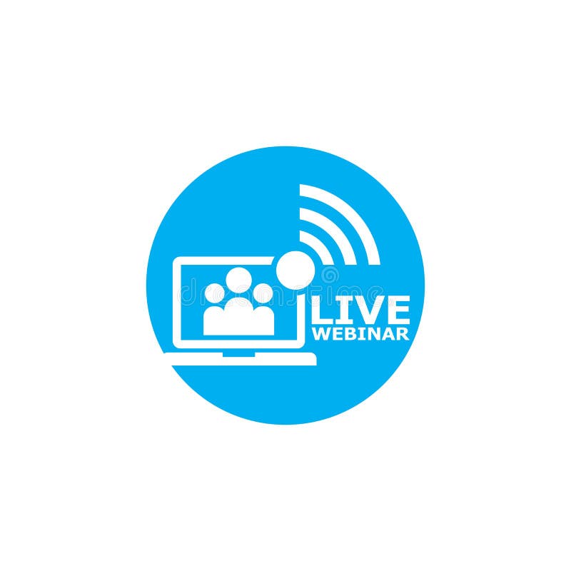 Live Webinar Icon and Symbol Template Stock Vector - Illustration of ...