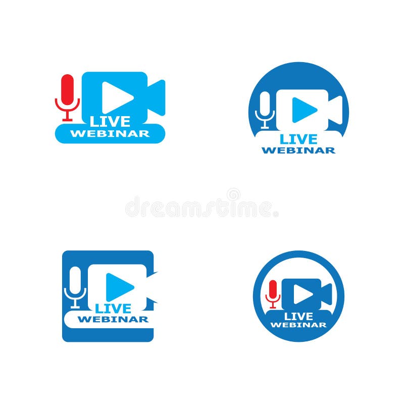 Live Webinar Icon and Symbol Template Stock Vector - Illustration of ...