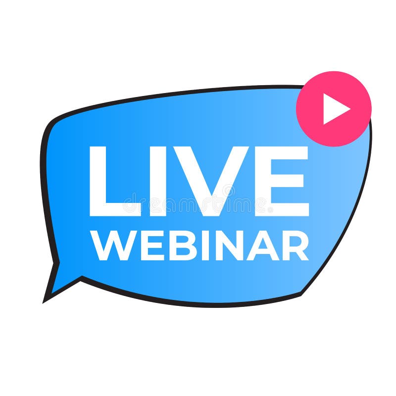 Live Webinar Sign Icon Vector Illustration Stock Illustration ...