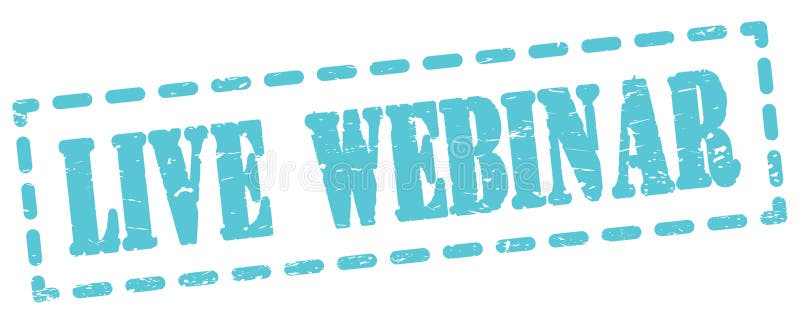 LIVE WEBINAR Text Written on Blue Stamp Sign Stock Illustration ...