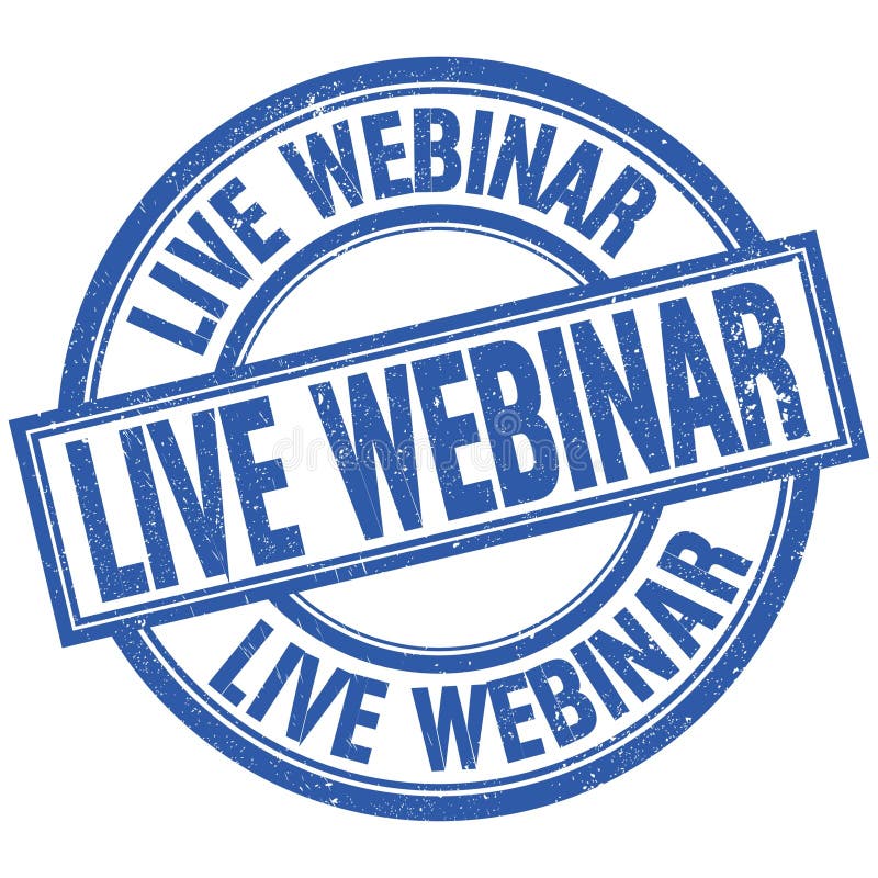 LIVE WEBINAR Text on Red Round Stamp Sign Stock Illustration ...