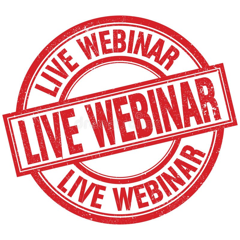 LIVE WEBINAR Text on Red Round Stamp Sign Stock Illustration ...