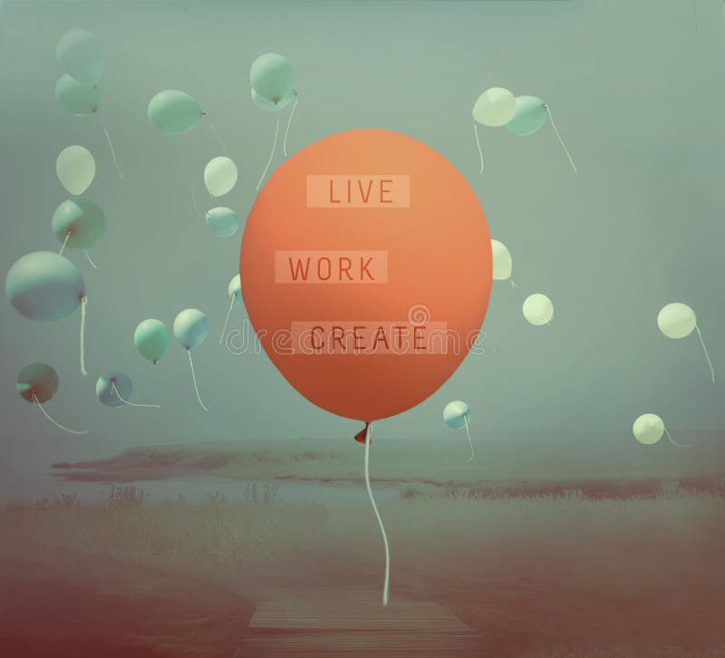 Live - Work - Create stock illustration. Illustration of live - 91721560