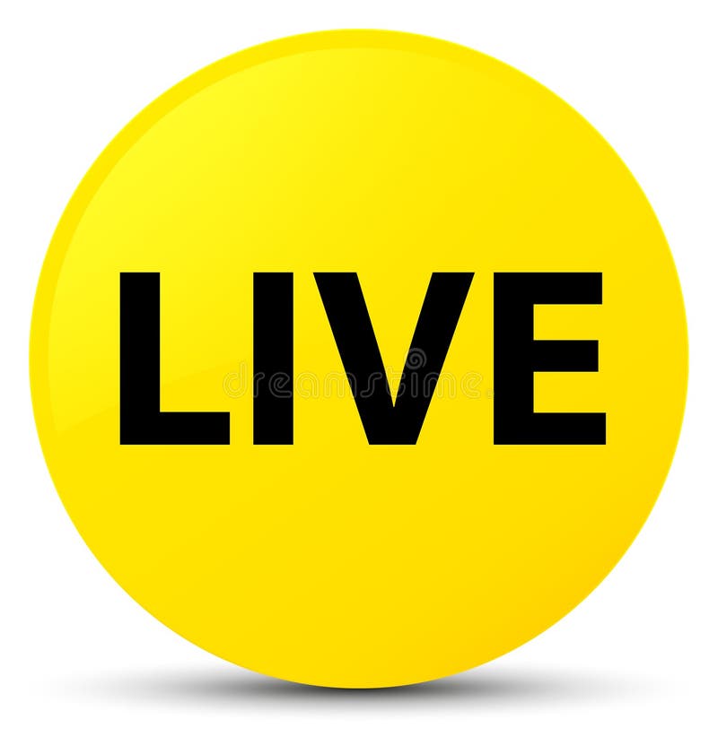 Live yellow round button stock illustration. Illustration of yellow ...