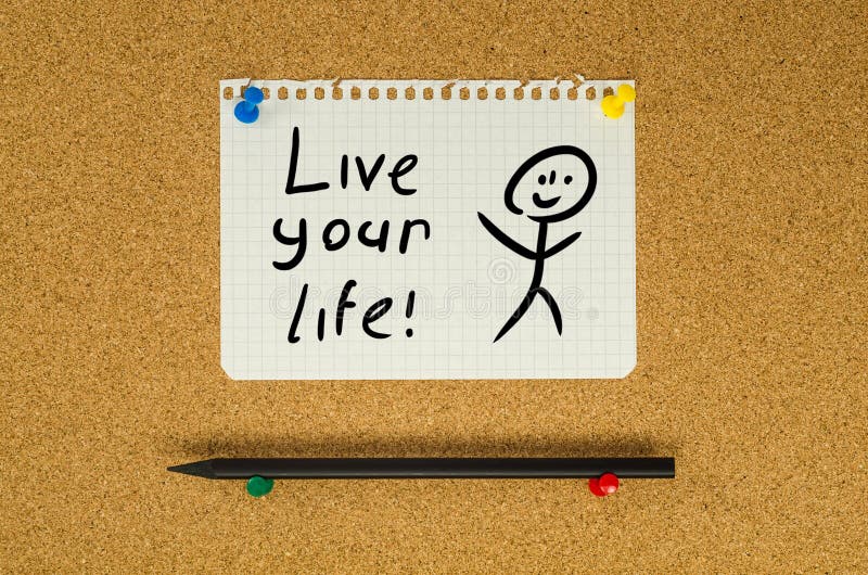 Live your life stock photo. Image of positive, black - 66814902