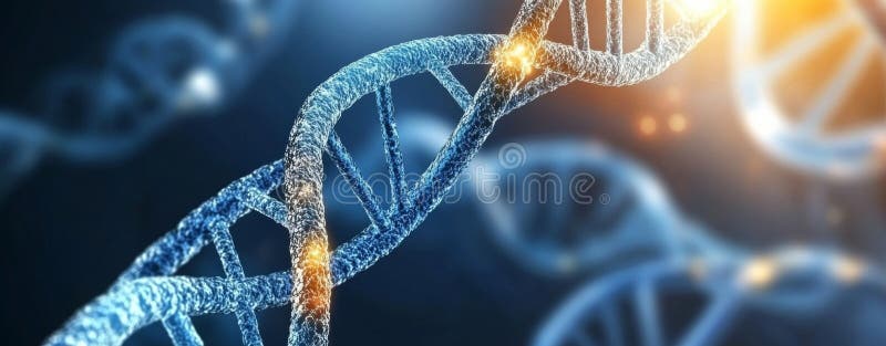 A Lively, Abstract Depiction of a DNA Helix, Featuring Detailed ...