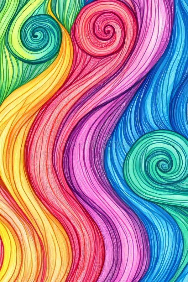 A Lively Abstract Piece with Colorful Lines and Scribbles Intersecting ...