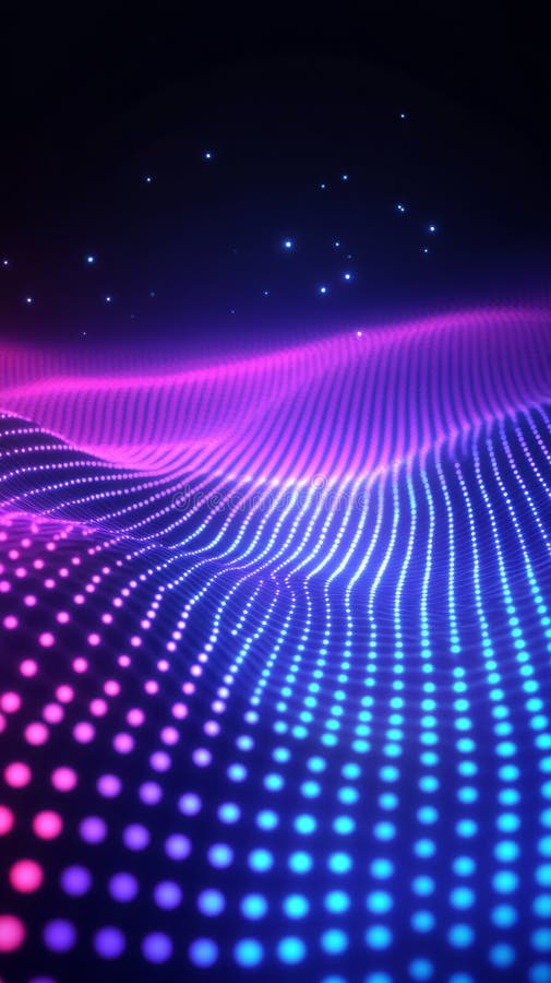 A Lively, Abstract Wave Pattern Featuring Shimmering Blue, Pink, and ...