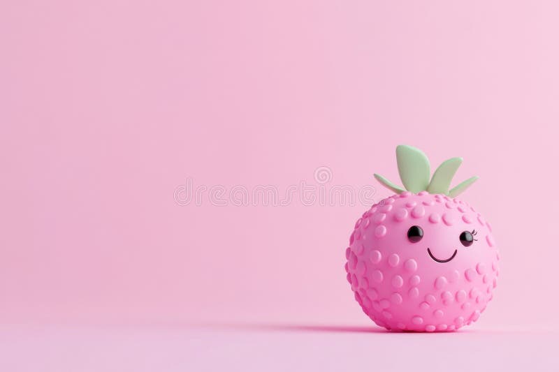 A Lively Animated Raspberry Waves, Displaying Bright Pink Colors and an ...