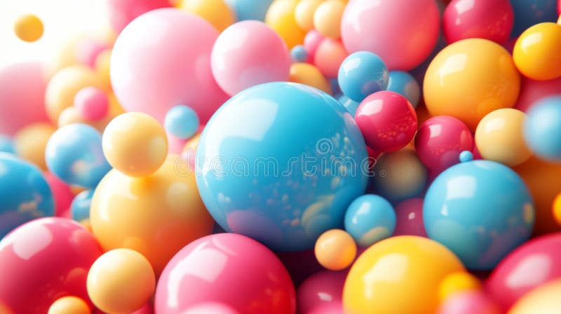 A Lively Assortment of Bright, Shiny Balls in Different Sizes, Bringing ...