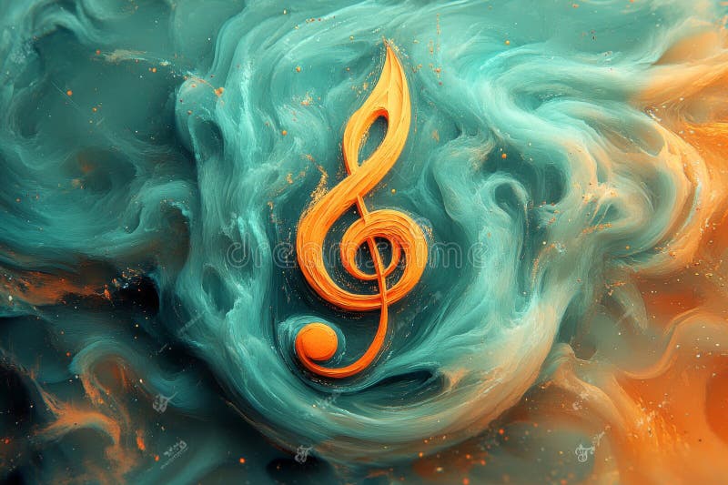 A Lively Background Adorned with Musical Notes, an Abstract Music Theme ...