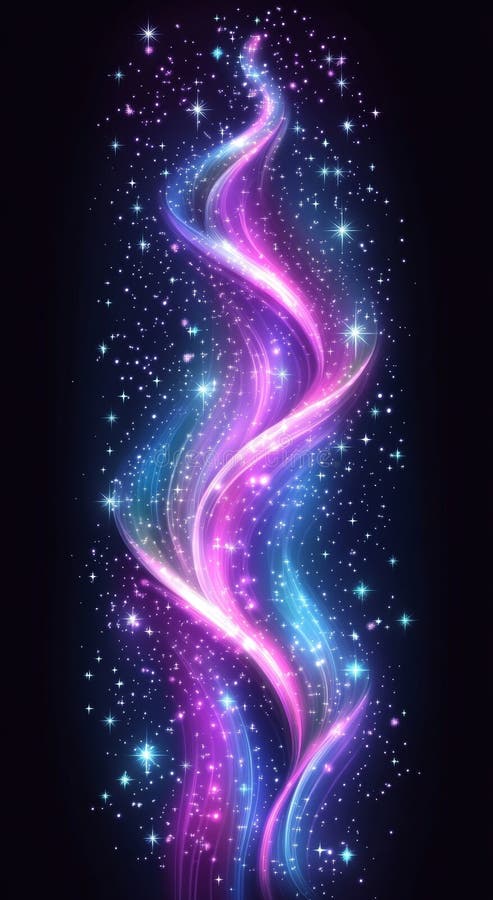 A Lively Blue and Pink Backdrop Featuring a White Line. the Stars in ...