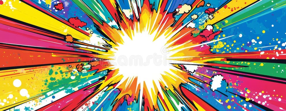 A Lively Comic Book Page Showcasing a Multicolored Action Sequence with ...