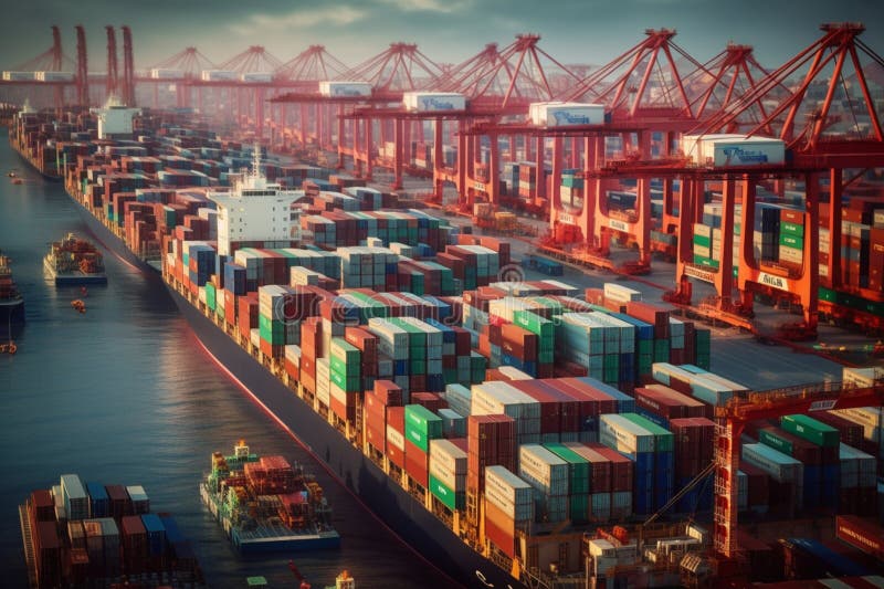 Lively Container Harbor, a Visual Representation of Global Import ...