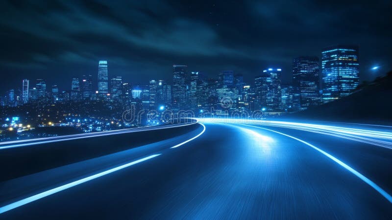 Lively Cyberpunk Metropolis Featuring Illuminated Skyscrapers and ...