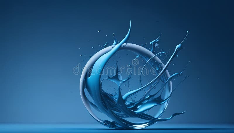 Lively 3D Bubble and Splash Delight for PowerPoint Stock Illustration ...