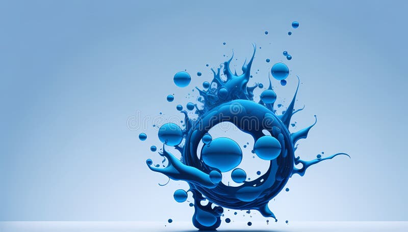 Lively 3D Bubble and Splash Delight for PowerPoint Stock Illustration ...