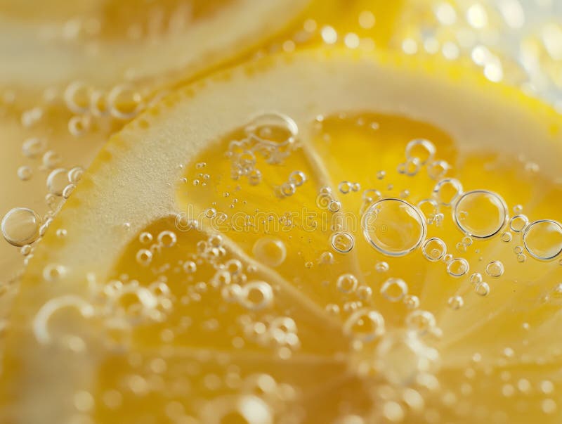 The Lively Dance of Bubbles in a Refreshing Symphony of Lemonade Stock ...