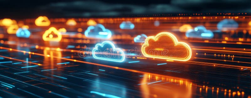 A Lively Digital Artwork Featuring Vibrant Clouds and Lines ...